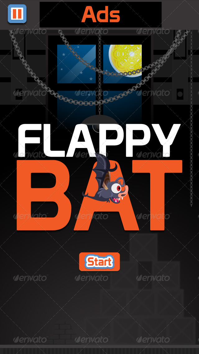 Flappy Bat Game Assets, Game Assets | GraphicRiver
